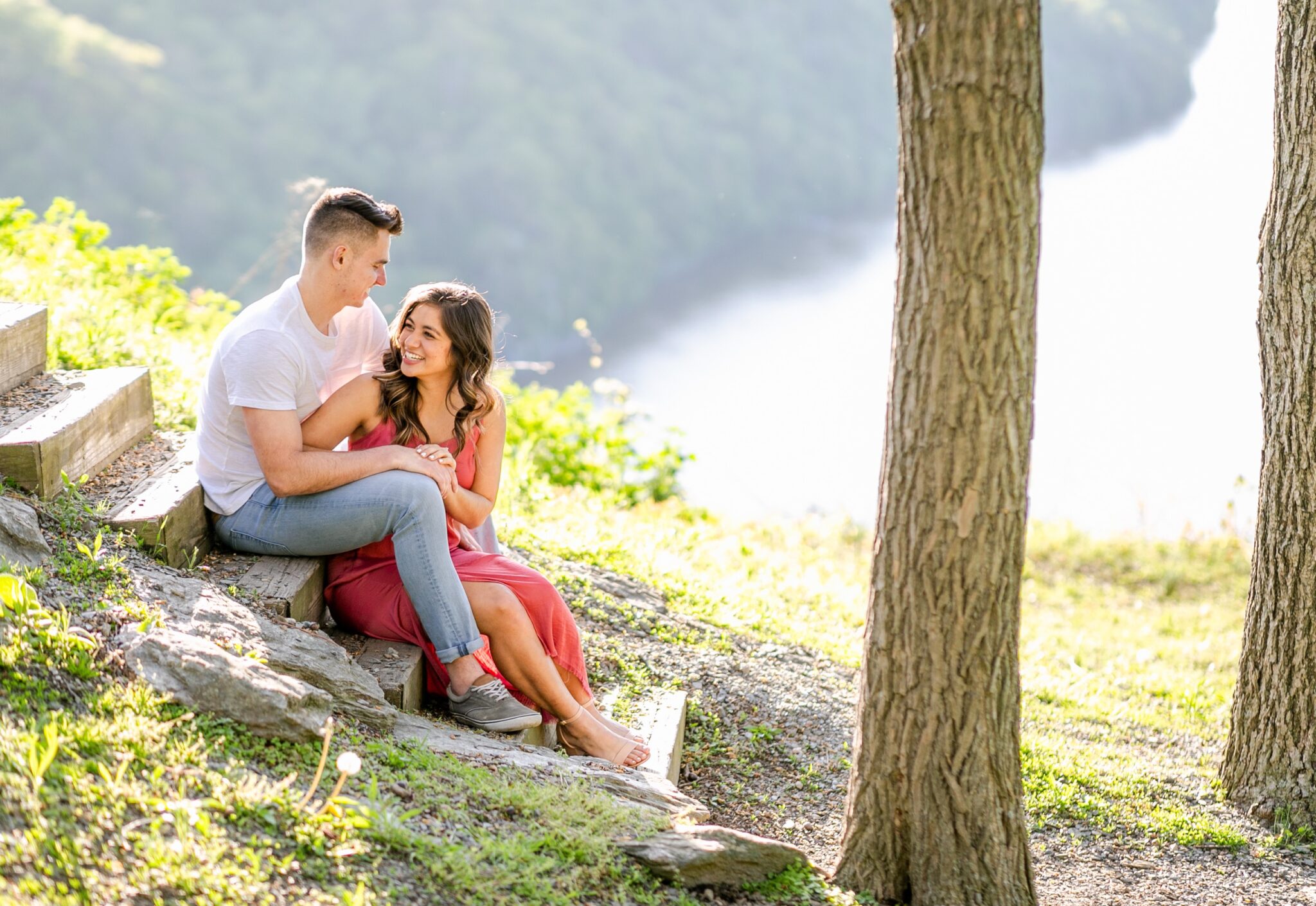 Jordan and Wade's Mountaintop Sunset Engagement Session - Elizabeth Mae ...